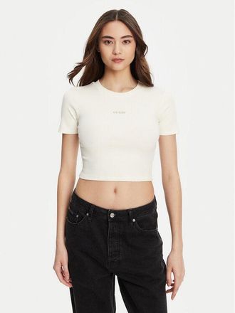 Guess T-Shirt V5YP08 K8RT2 Wei&szlig; Slim Fit