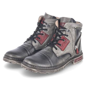 Krisbut 6879A-3 BSF Stiefel mit Warmfutter Glattleder Herren in grau-kombi - Gr. 45