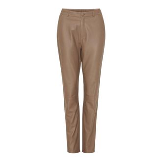 Notyz Notyz - Pantalon jogger en cuir - Femme - Pantalons - Beige - Taille: 38 FR