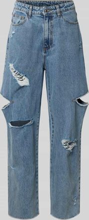 Karo Kauer Jeans im Destroyed-Look mit Cut Outs