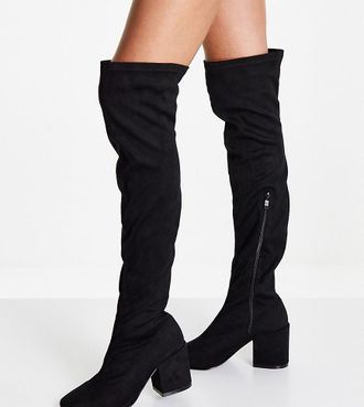 Raid RAID Wide Fit - Taylah - Overknee-Stiefel in Schwarz, weite Passform