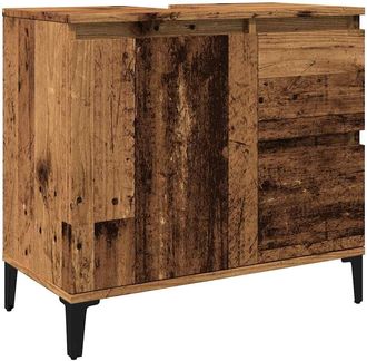 Generic Badezimmerschrank mit viel Stauraum - 65x33x60 cm, Badschrank, Schrank f&uuml;r Badezimmer, Waschbeckenunterschrank, Badezimmer Schrank Metallf&uuml;&szlig;e, Holzwer