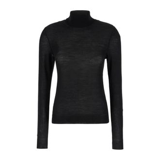 Saint Laurent Cassandre Rollkragenpullover - - Knitwear - Damen - Schwarzk - L