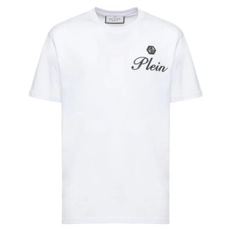 Philipp Plein Homme, Tops, Blanc, Taille: L T-Chemises