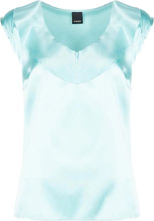 Pinko Pinko - Top Fascinoso - Femme - Blouses et Chemises - Vert - Taille: 36 FR