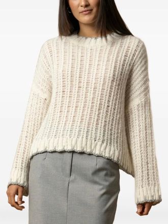 Kocca Jonan Pullover mit Lochmuster - Nude