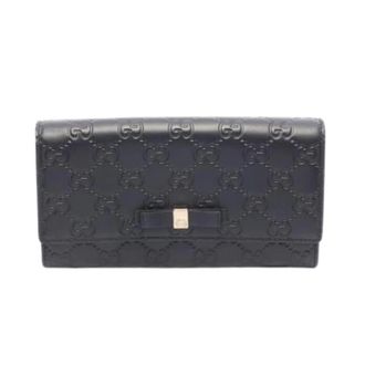 Gucci Portefeuille long (bi-pli) doccasion - Femme - Pre-owned - Noir - Taille: ONE Size