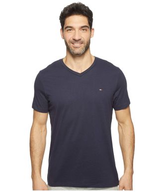 Tommy Hilfiger Herren-T-Shirt mit V-Ausschnitt - Blau - XX-Large