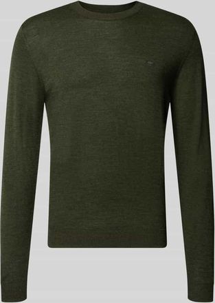 Fynch-Hatton Regular Fit Strickpullover aus Wolle mit Rundhalsausschnitt