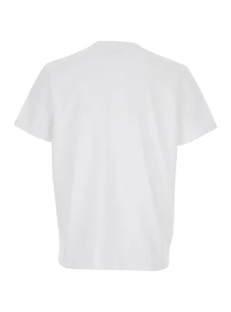 Saint Laurent Mens T-Shirt Cassandra Dietro White Cotton T-Shirts And Polos