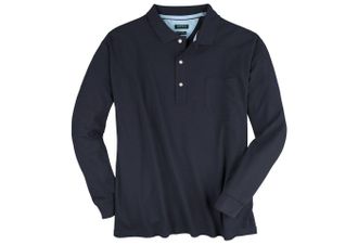 Redfield Langarm-Poloshirt Redfield Langarm-Poloshirt dunkelblau &Uuml;bergr&ouml;&szlig;e