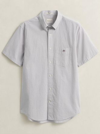 GANT Kariertes Kurzarmhemd mit Brusttasche, Regular Fit in