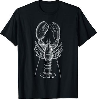 Lobster Line Art Seekreatur im Kreuzfahrer-Meereskern T-Shirt