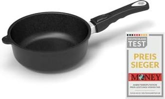 AMT Gastroguss AMT Po&ecirc;le &agrave; induction 20 cm - Poign&eacute;e amovible - Po&ecirc;le en fonte daluminium avec rev&ecirc;tement &agrave; bord haut