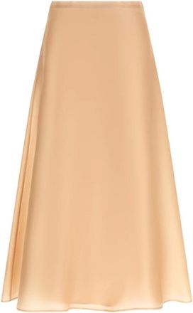 Alberta Ferretti Femme, Jupes, Beige, Taille: 36 FR Jupe Midi en Soie
