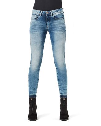 G-Star RAW Damen 3301 Mid Skinny Ripped Edge Ankle Jeans