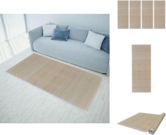 vidaXL Bambusteppiche 4 Stk. Rechteckig Natur 120x180 cm - Bambus Teppich - Wohnzimmer Teppich - Nat&uuml;rlicher Teppich - Rutschfeste Unterlage