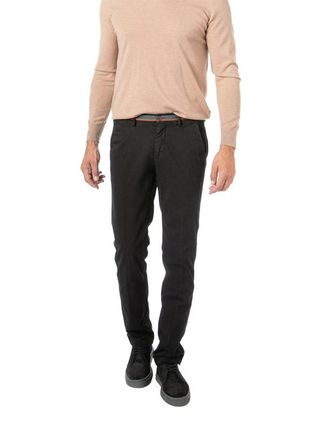 Mason's Herren Hosen schwarz Baumwolle