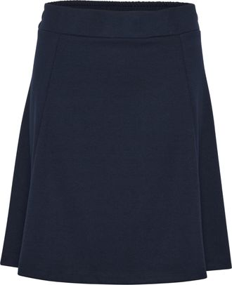 Kaffe Rock KAjolen Damen Rock Midi Knelang High Waist Midirock Elastisch Hohe Taille Faltenrock Midnight Marine XL