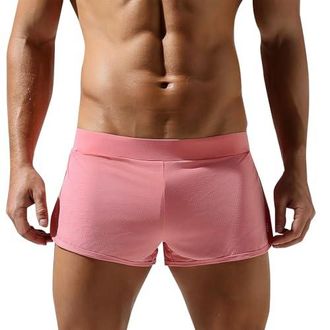 Generic Boxer pour homme - Taille XXL - Sous-v&ecirc;tements pour homme - Boxer pour homme - Respirant - Style r&eacute;tro - Couleur unie - Sans coutures, Rose, XXL taill