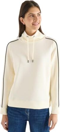 Cecil 3017351 Sweat-Shirt Sportif, Blanc cr&egrave;me, XL Femme
