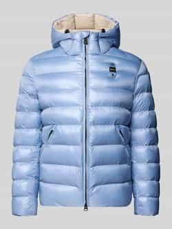 Blauer Steppjacke mit Zweiwege-Rei&szlig;verschluss Modell ADAMS