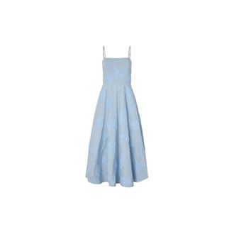 Rotate Rotate Birger Christensen, Femme, Robes, Bleu, Taille: 38 FR Flower Midi Dress