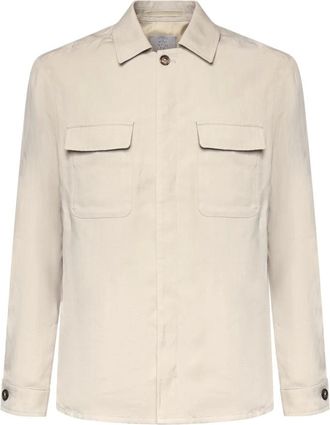Eleventy Homme, Vestes, Beige, Taille: XL Light Vestes