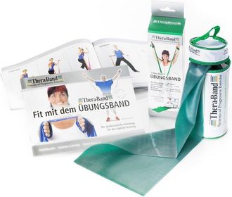 Theraband Thera-Band &Uuml;bungsband im Zip-Beutel (2,5 m), gr&uuml;n-gr&uuml;n, 2,5 m