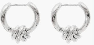 Bottega Veneta Silver Knot Earrings size Unica