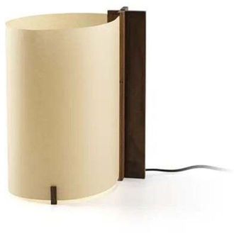 Faro Barcelona Lampe de table en noyer cata avec interrupteur 20326