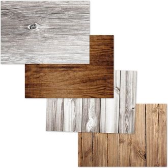 Corpus Delicti Papier-Tischsets als Abrei&szlig;block in Holz-Optik als Gastgeschenk - Woody