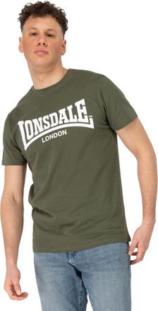 Lonsdale Herren T-Shirt Normale Passform FULWOOD, Olive/White, S