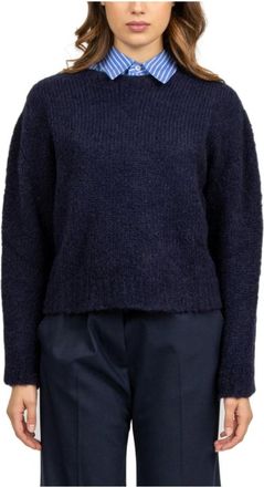 Tela Femme, Pulls, Bleu, Taille: 40 FR Pull en alpaga &agrave; col rond