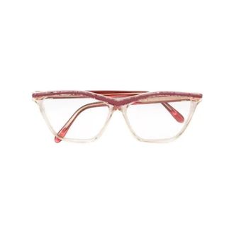 Saint Laurent Pre-owned Acetat sonnenbrillen - - Pre-owned - Damen - Rot - ONE SIZE