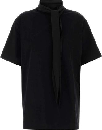 Carven Femme, Blouses et Chemises, Noir, Taille: 38 FR JT301-Scarf T-Shirt