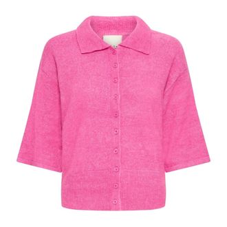 Ichi Ihkamara Cardigan - - Knitwear - Damen - Rosa - XL
