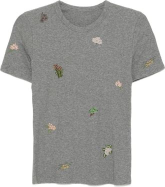 JNBY t-shirt à broderie graphique - Gris