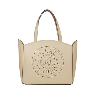 Karl Lagerfeld K Circle Mid Zip Tote - - Bags - Damen - Beige - ONE SIZE