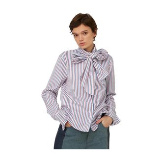 Stella Nova Femme, Blouses et Chemises, Multicolore, Taille: 42 FR Chemise ample &agrave; rayures en coton