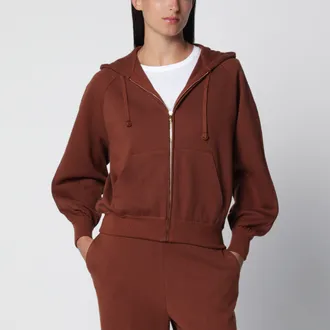 Loro Piana Brauner Hoodie aus Baumwolle