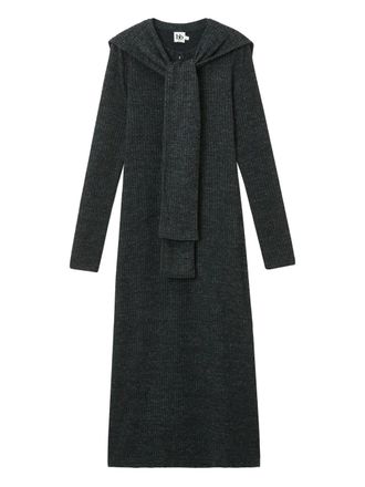 B+ab robe mi-longue à détail de foulard - Gris