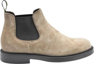 Doucal's Stiefel - Sophisticated Flat Shoes With Elastic Panels - Gr. 40 (EU) - in Beige - für Damen