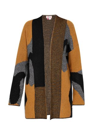 Izia Strickjacke Damen Kamel Schwarz