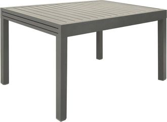 Sweeek Table de jardin extensible aluminium kaki. 8 places. 135 / 270 x 90 x 75 cm