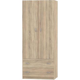 PEGANE Pegane - Armoire placard / meuble de rangement coloris Cambrian - Hauteur 180 x Longueur 74 x Profondeur 50 cm