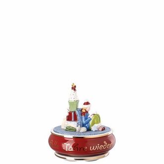 Hutschenreuther Weihnachten Sammelserie Weihnachtslieder 2025 Alle Jahre Wieder Spieluhr groß; Höhe 14 cm/Ø 14 cm;limitiert auf 999 Exemplare