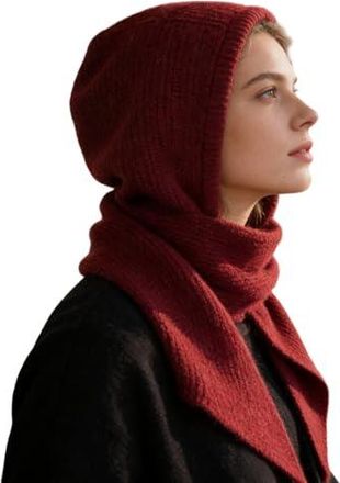 Generico Bonnet tricot&eacute; pour femme - Tissu de protection coupe-vent, bonnet tricot&eacute; chaud par temps froid, accessoire dext&eacute;rieur, mat&eacute;riau &eacute;lastique avec ajust