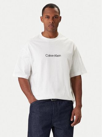 Calvin Klein T-Shirt LV040HM228 Wei&szlig; Relaxed Fit