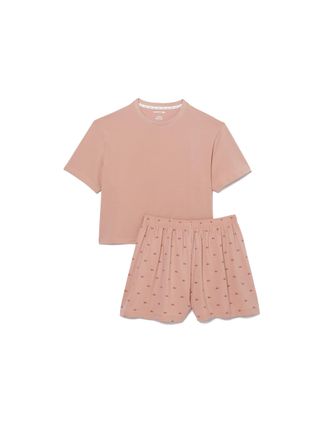 Lacoste Damen 4F1471 Schlafanzug Baby, Cachemire/Cameo